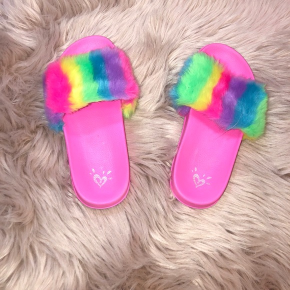 Justice | Shoes | Fuzzy Slippers | Poshmark
